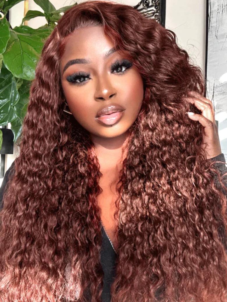 UNice 13x4 Ear To Ear Lace Frontal Reddish Brown Body Wave Wig Pre ...