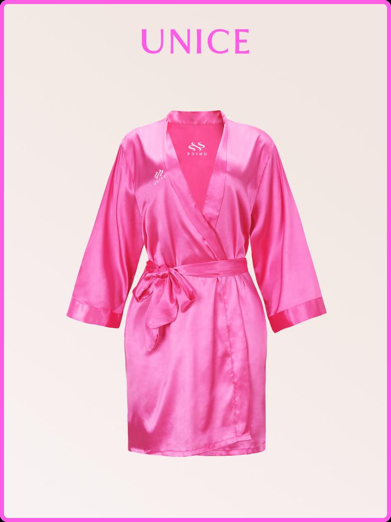 UNice Adjustable Satin Pink Night Cap Sleeping Hat For Making Wigs ...