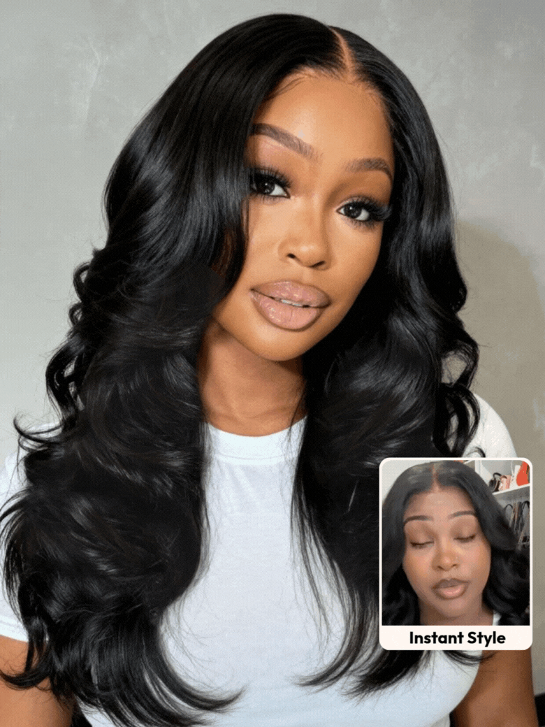 UNice Bye-Bye Knots™ 7x5 Lace Body Curls Wig with Feathered Layers ...